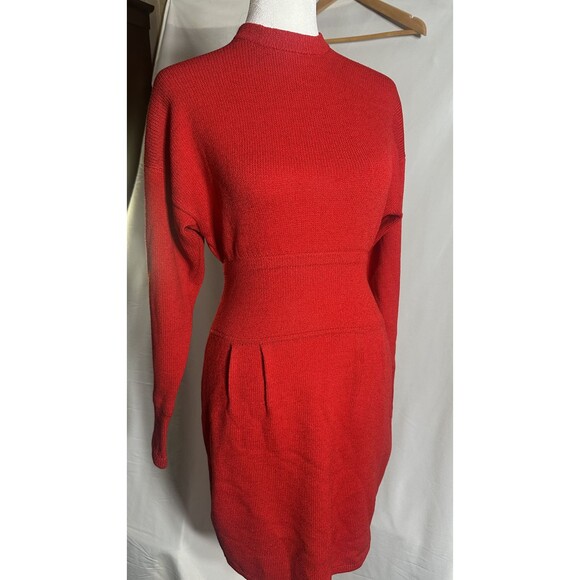 St John Knit | Dresses | St John Knit Custom Red Knit Dress | Poshmark